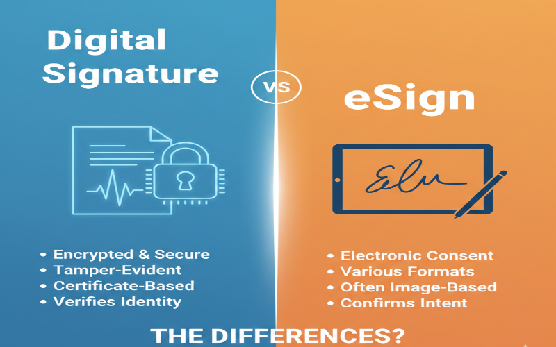 Digital Signature vs eSign Signature: What’s the Difference? - Digital ...